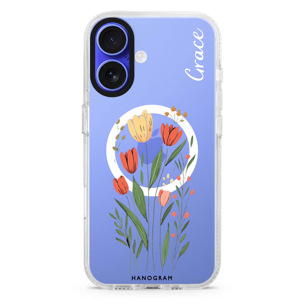 Tulip Cutouts MagSafe Compatible Ultra Clear Case – Hanogram