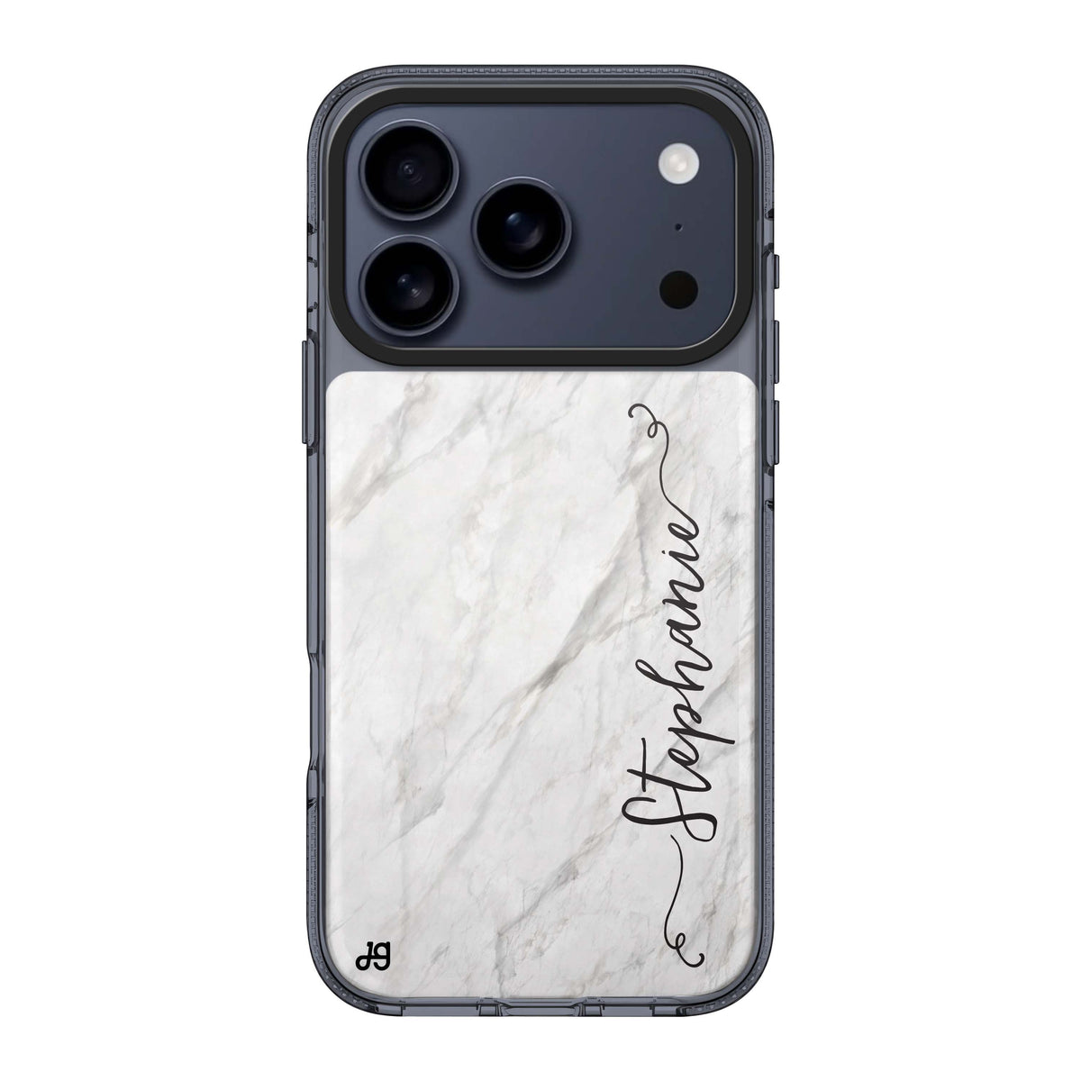 Vertical Cursive & Marble Sleek Ultra Clear Case – Hanogram