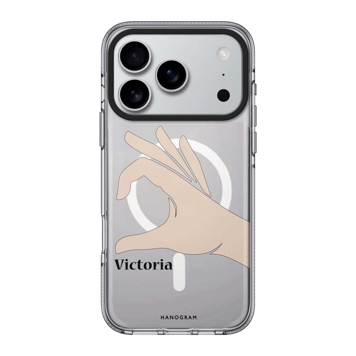 Right Hand heart Ultra Clear Case – Hanogram