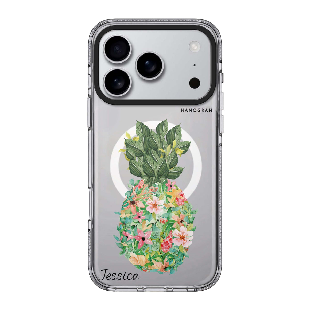 Floral Pineapple Ultra Clear Case – Hanogram