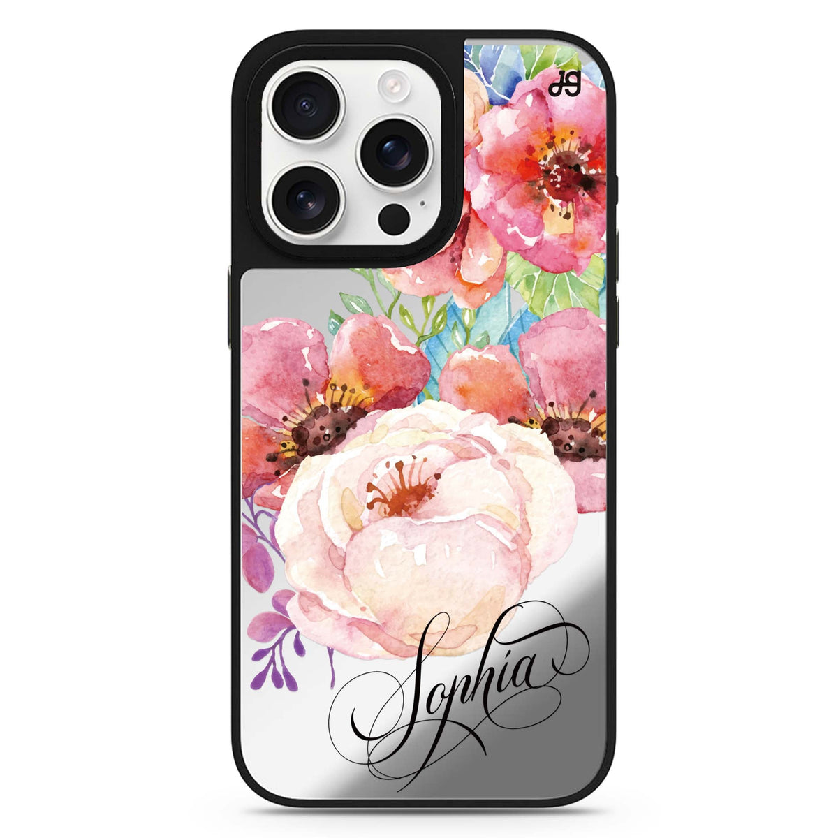Customize with Awakening Watercolor Flowers Mirror Case | iPhone 16 Pro ...