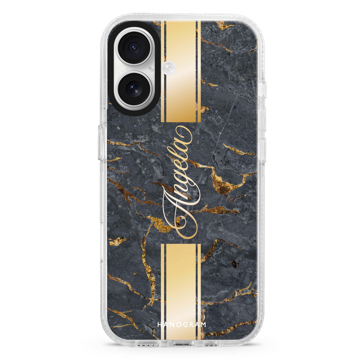 Luxury Gold Marble iPhone 16 Ultra Clear Case – Hanogram