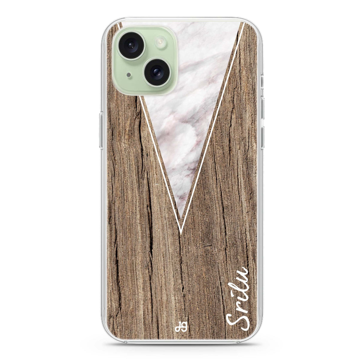Marble & Wood II iPhone 15 Plus Ultra Clear Case | Hanogram – Hanogram
