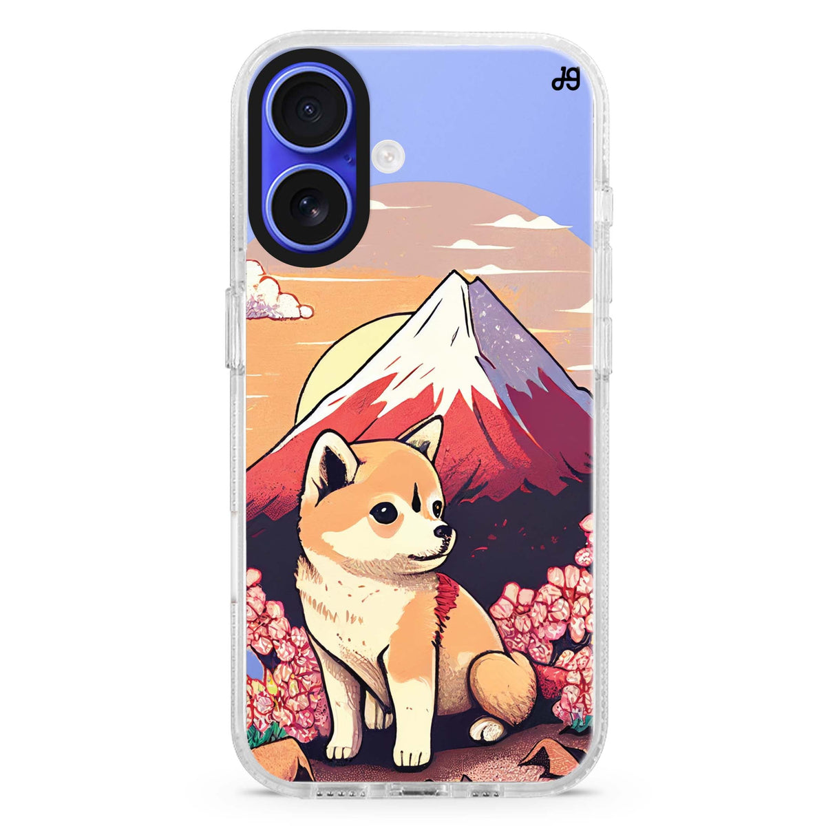 Shiba Inu & Fuji Mountain iPhone 16 Ultra Clear Case – Hanogram