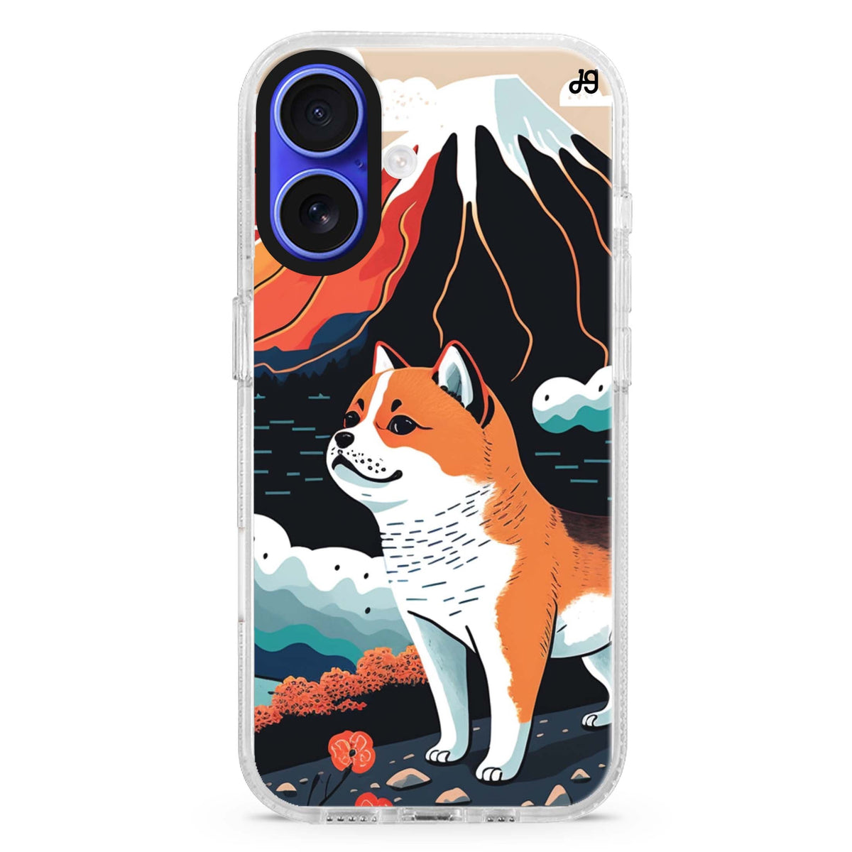 Shiba Inu with Fuji Mountain iPhone 16 Ultra Clear Case – Hanogram