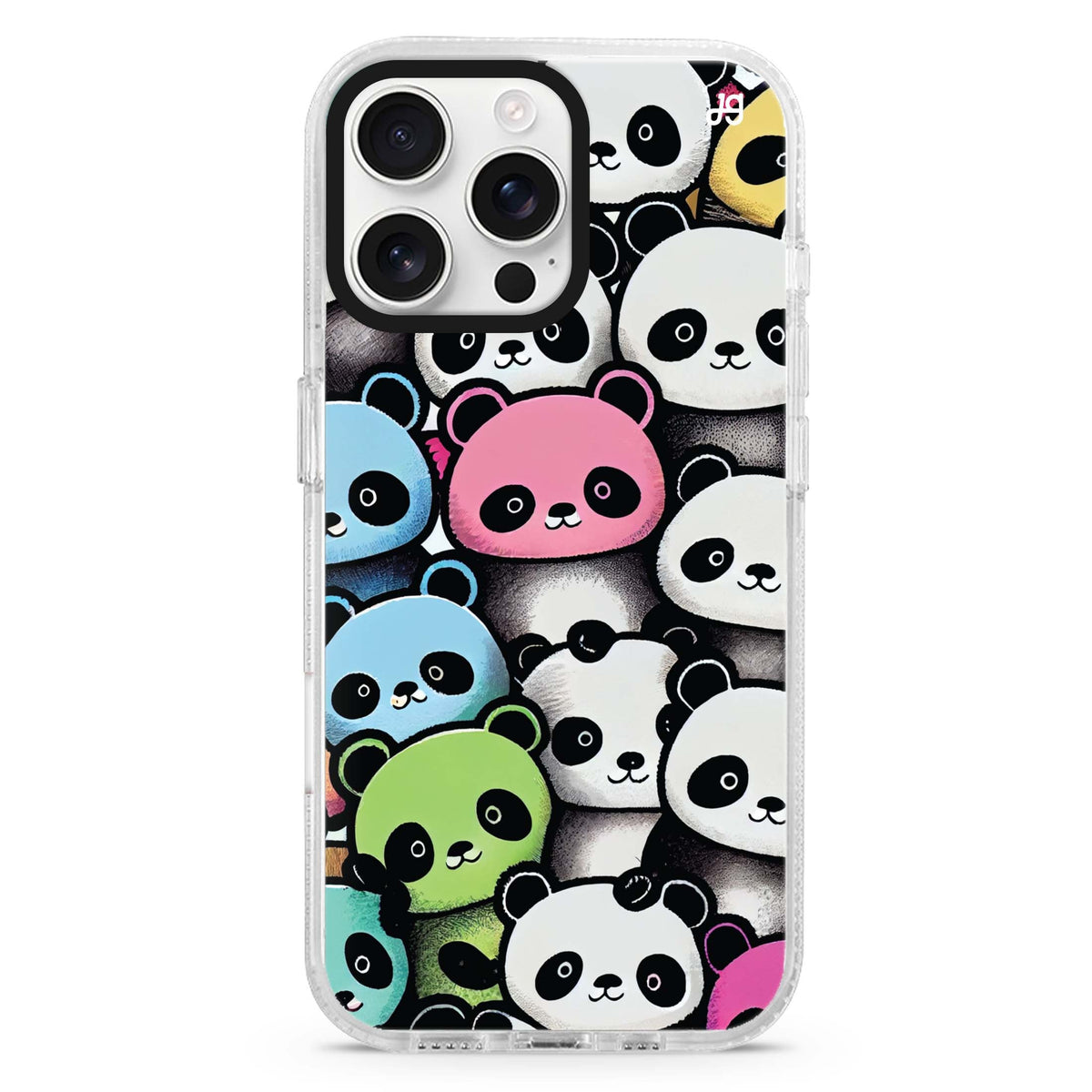 Cute Pandas MagSafe Compatible iPhone 16 Pro Ultra Clear Case – Hanogram