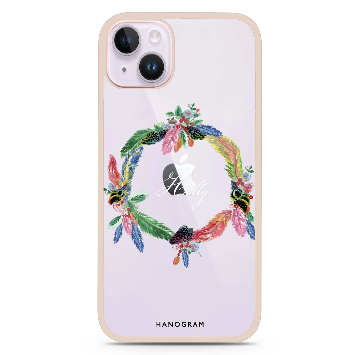 Watercolour Feather iPhone 15 Impact Guard Bumper Case | Hanogram ...