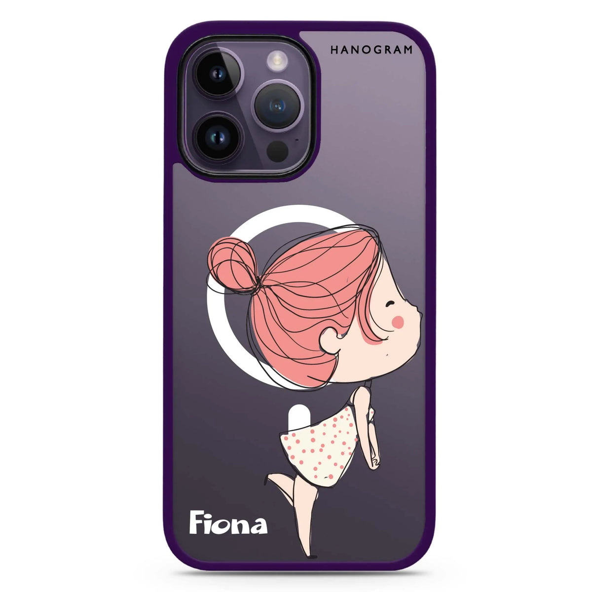 Cute girl kissing MagSafe Compatible Impact Guard Bumper Case – Hanogram